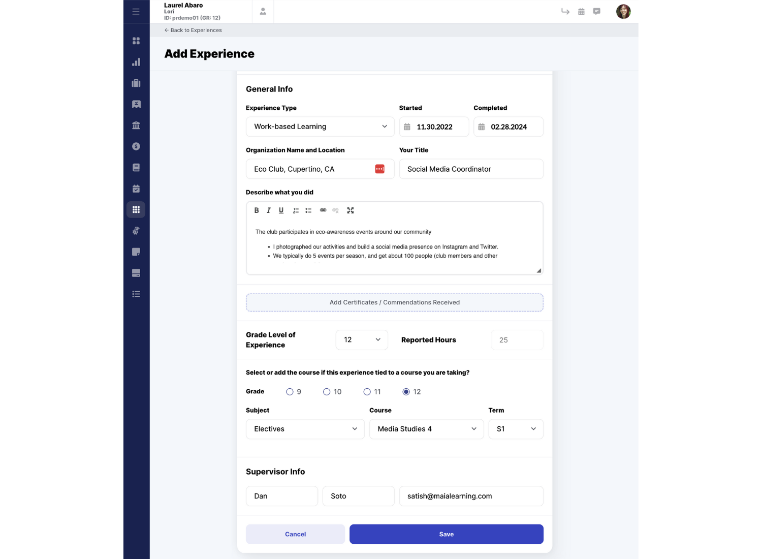 Work Based Learning | MaiaLearning