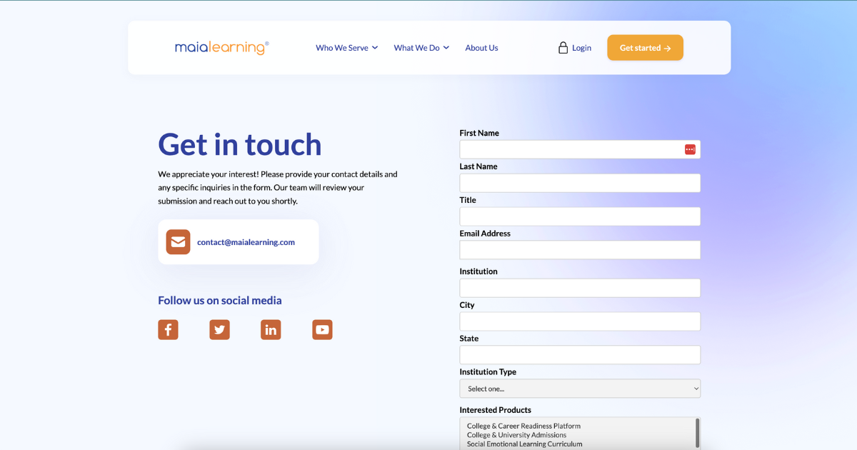 Contact | MaiaLearning