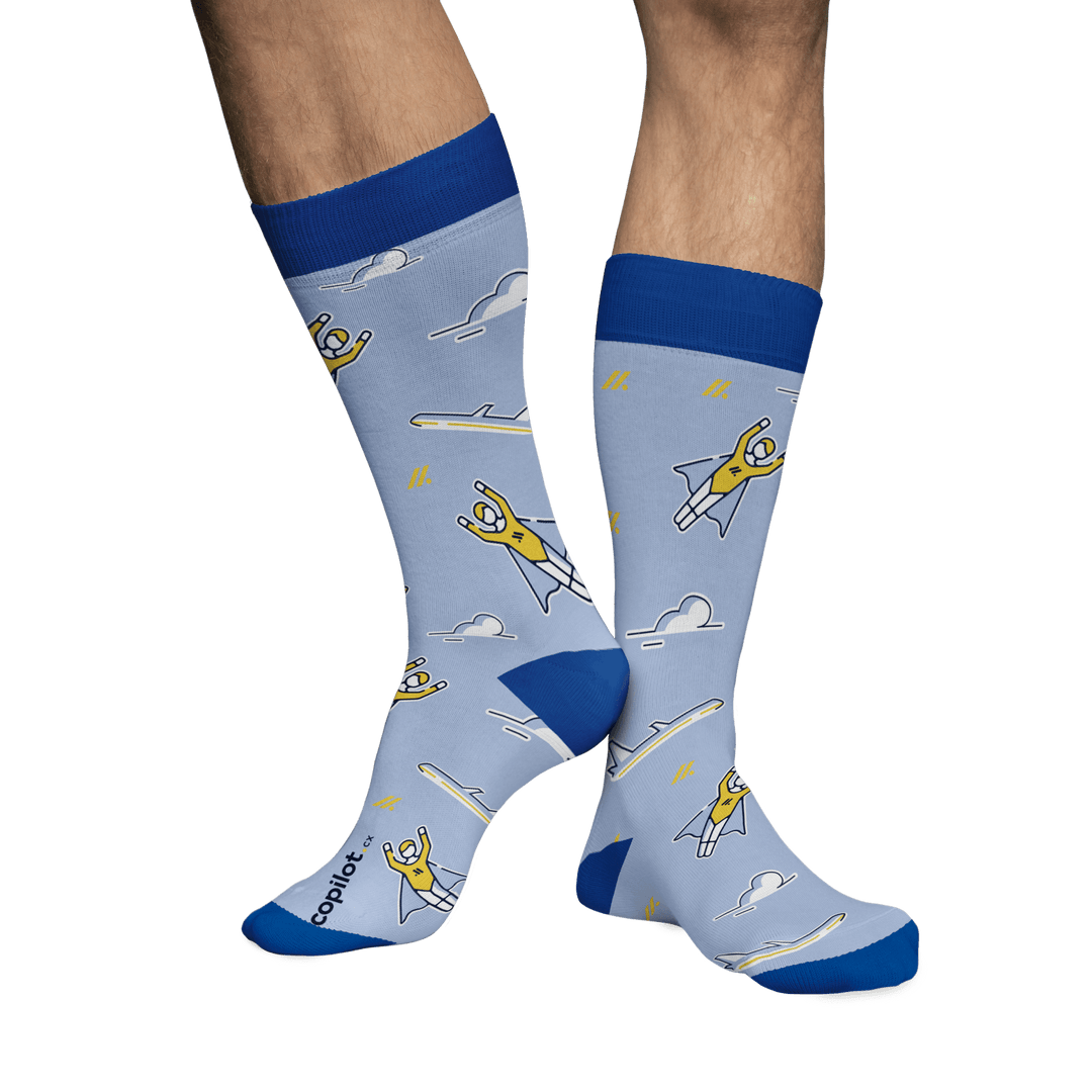 Navigate Style with CoPilot Collaboration - Custom Dress Socks by Sockrates