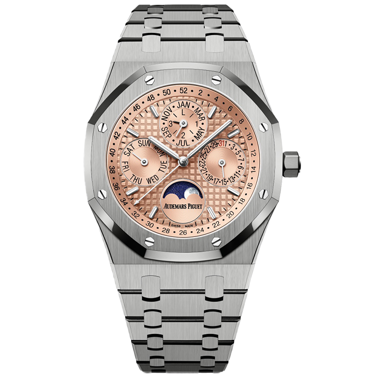 Audemars Piguet, Royal Oak, 26615TI, Salmon Dial, Perpetual Calendar ...