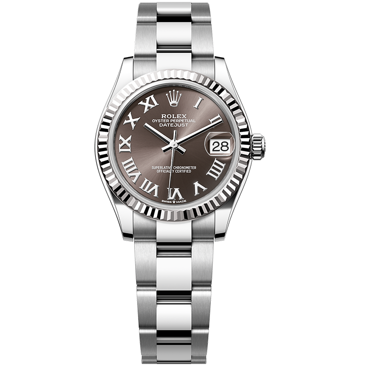 Rolex, Datejust 31, 278274, Rhodium Roman Dial, Stainless Steel, Fluted ...