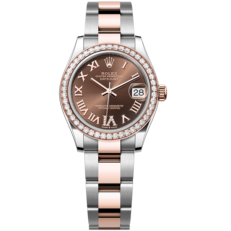 Rolex, Datejust 31, 278381RBR, Chocolate Roman Diamond Dial, Steel ...
