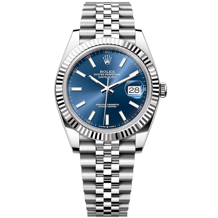 Rolex, Datejust 41, 126334, Blue Dial, Stainless Steel, Fluted Bezel ...