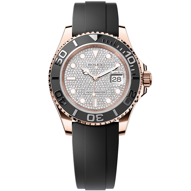 Rolex, Yacht-Master 40, 126655, Diamond Pave Dial, Rose Gold ...