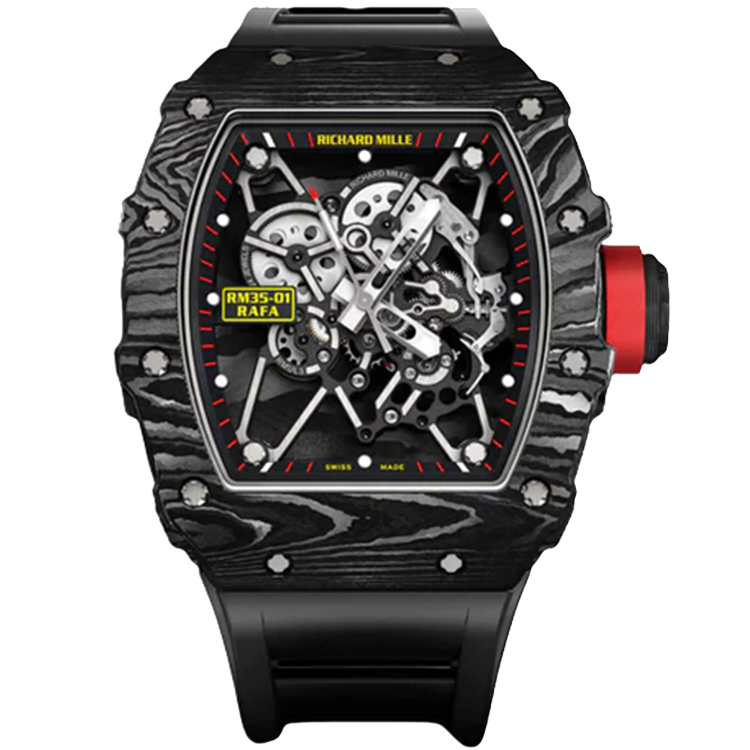 Richard Mille, RM 35-01, Skeleton Dial, "Rafael Nadal", Black Carbon, 50mm