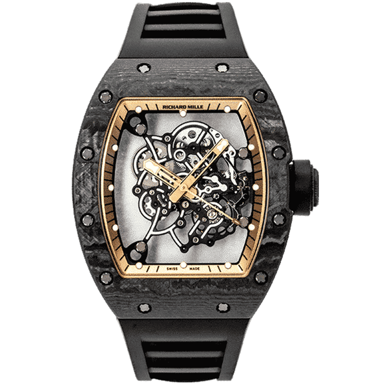 Richard Mille, RM 055, Skeleton Dial, "Asia Exclusive", Black Carbon, 50mm