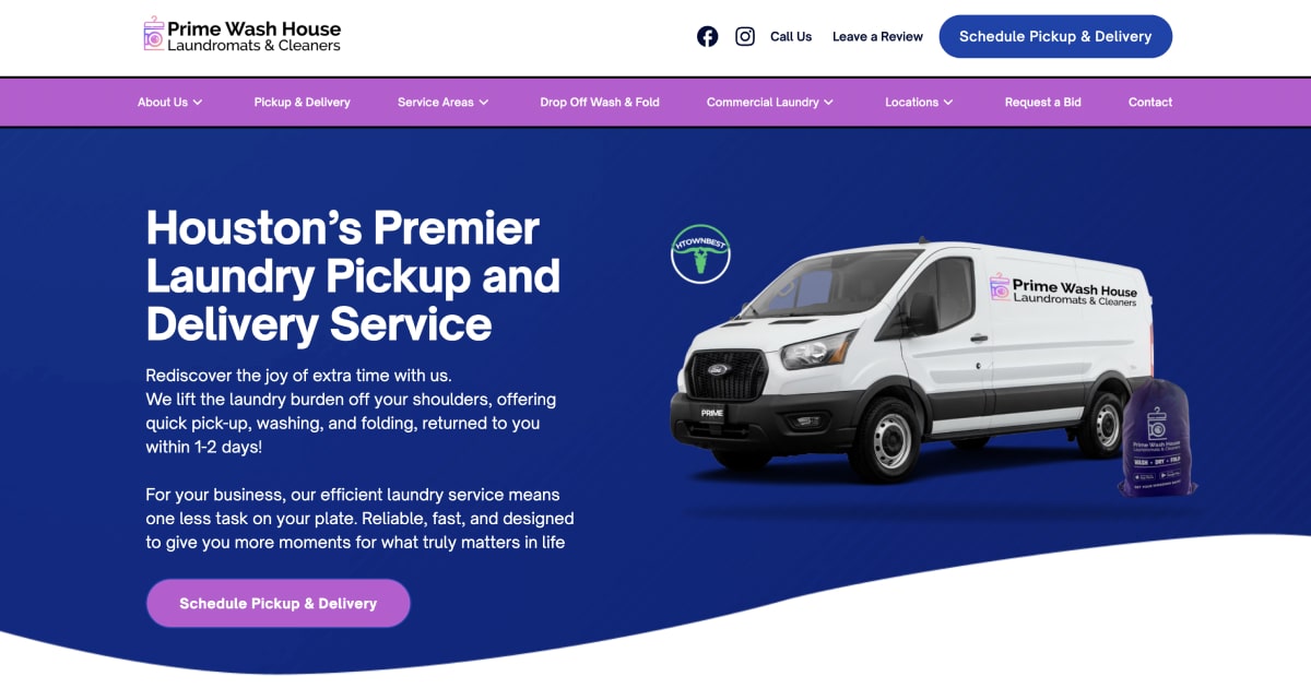 Houston Laundry Pickup & Delivery Service | Prime Wash House