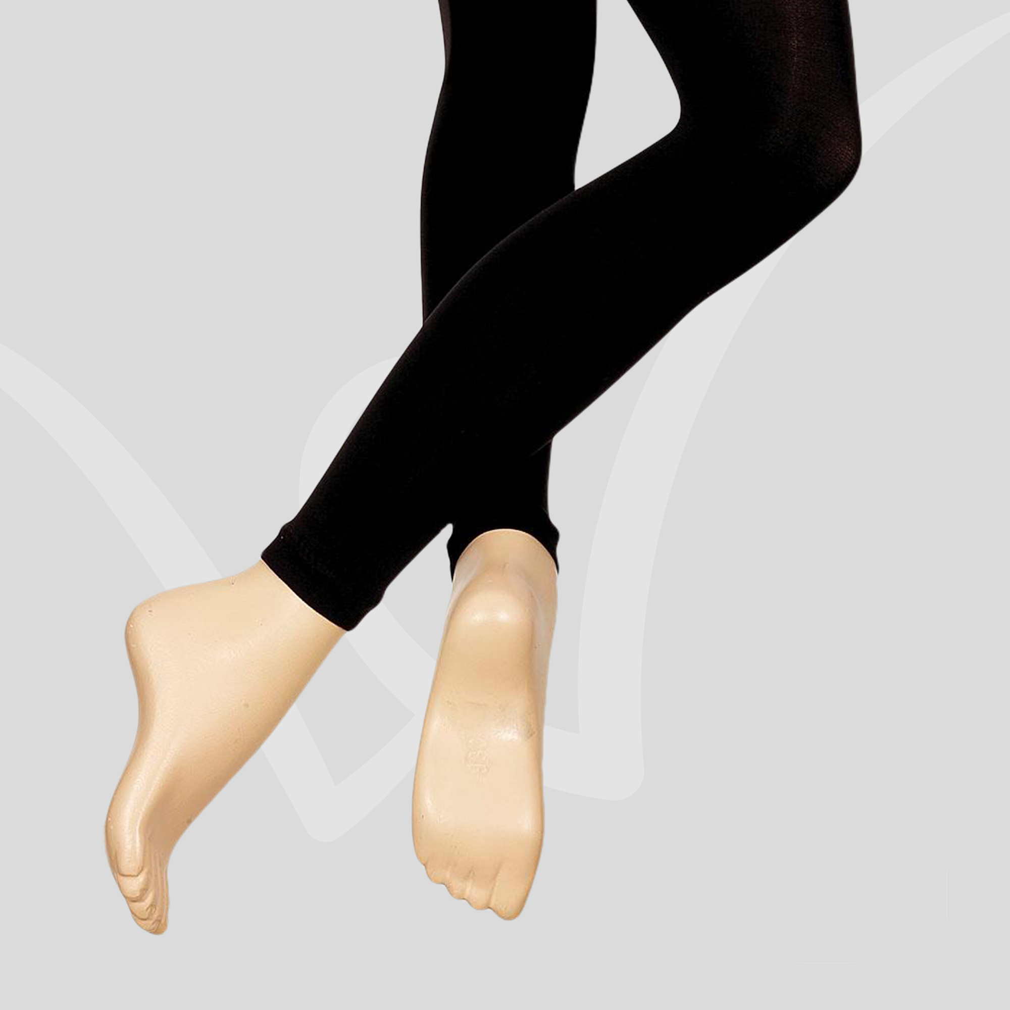 Black Footless Dance Tights - Willow Dance & Fitness