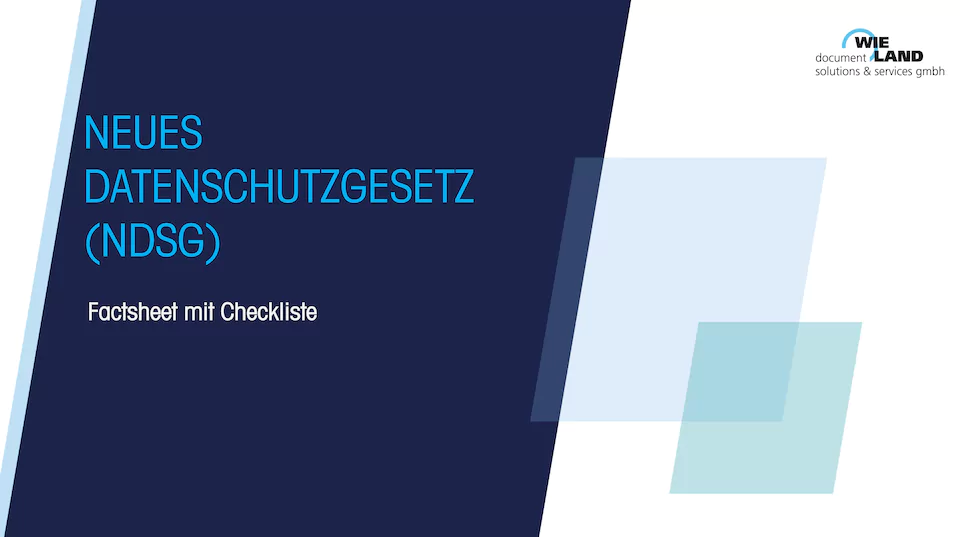 nDSG Factsheet inkl. Checkliste