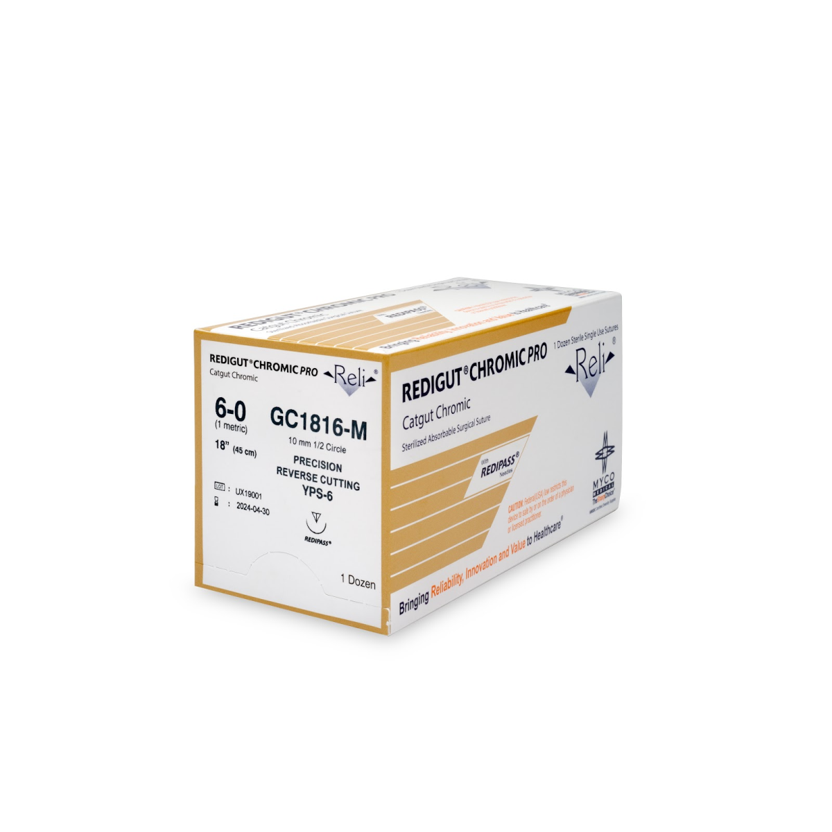 REDIGUT® CHROMIC PRO Absorbable Chromic Treated, Twisted, Natural Gut ...