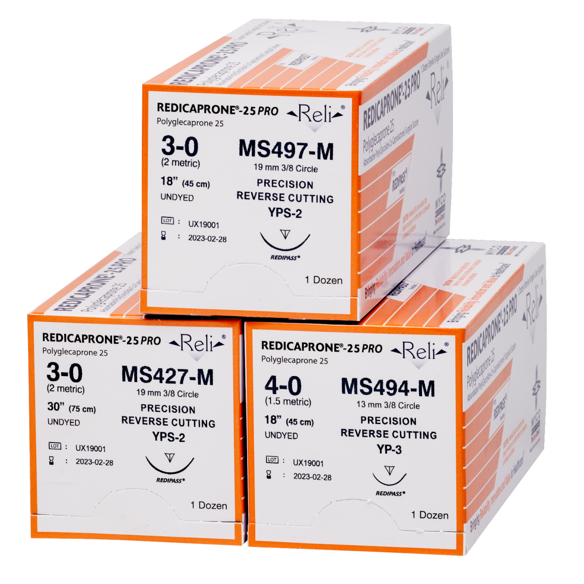 REDICAPRONE® 25 PRO Absorbable Monofilament, PGCL Synthetic Suture with ...