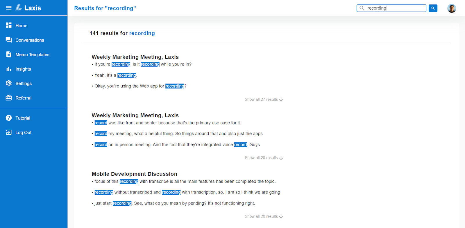 Laxis | Intelligent Meeting Insights | Laxis Webex App