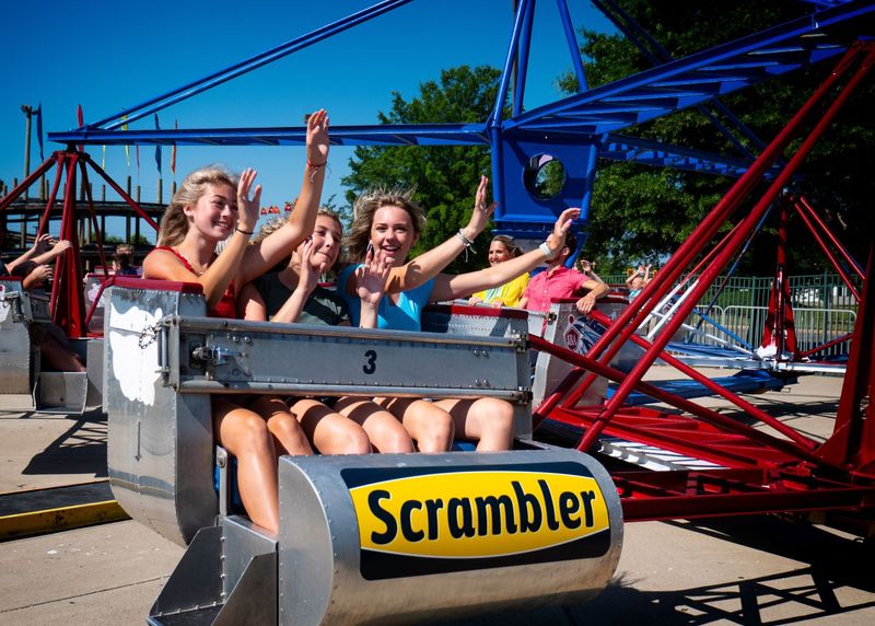 The Scrambler Ride at Funland Fredericksburg, VA - Spin, Squish & Scramble!