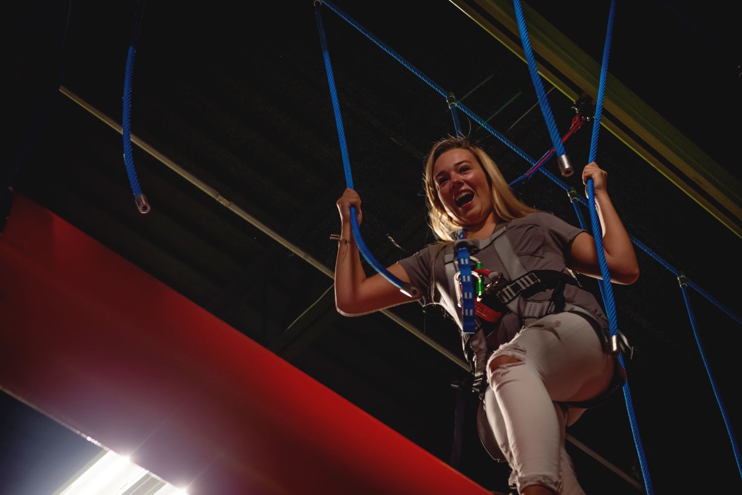 Sky Trail Ropes Course at Funland Fairfax, VA - Conquer Heights & Soar ...