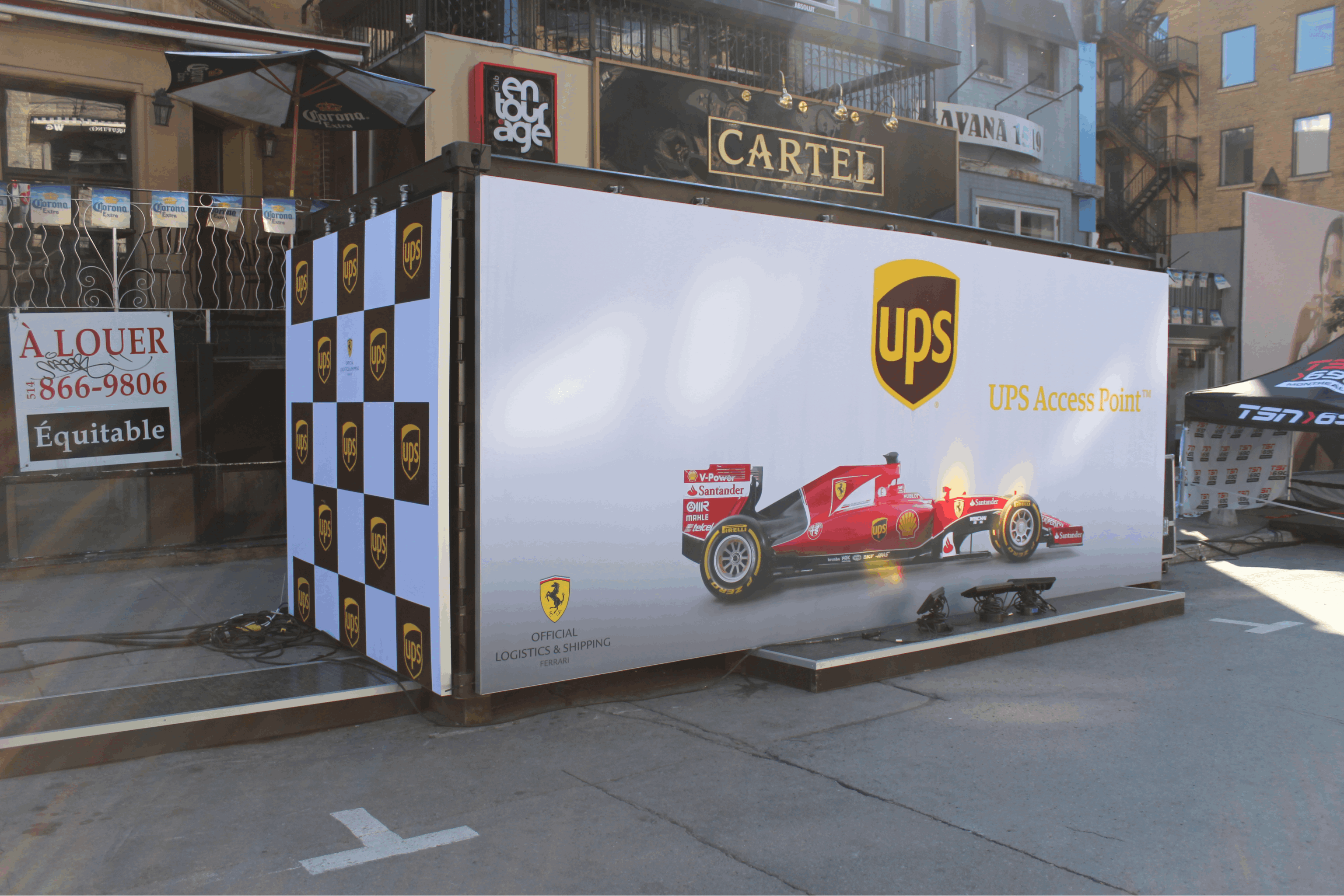 Marketing Container builds | UPS + Ferrari Podium