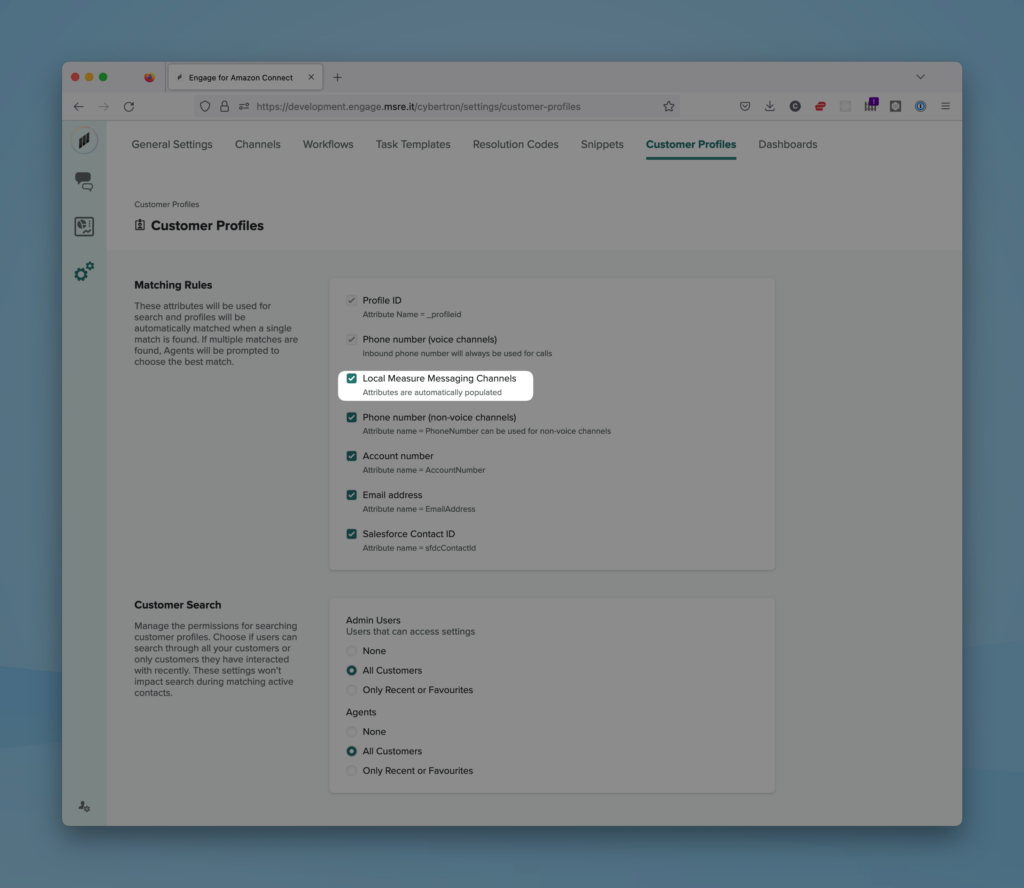 Customer Profile Social Matching