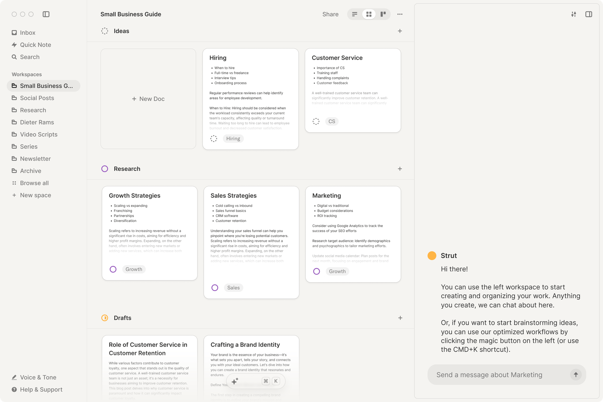 Strut – The complete writing workspace