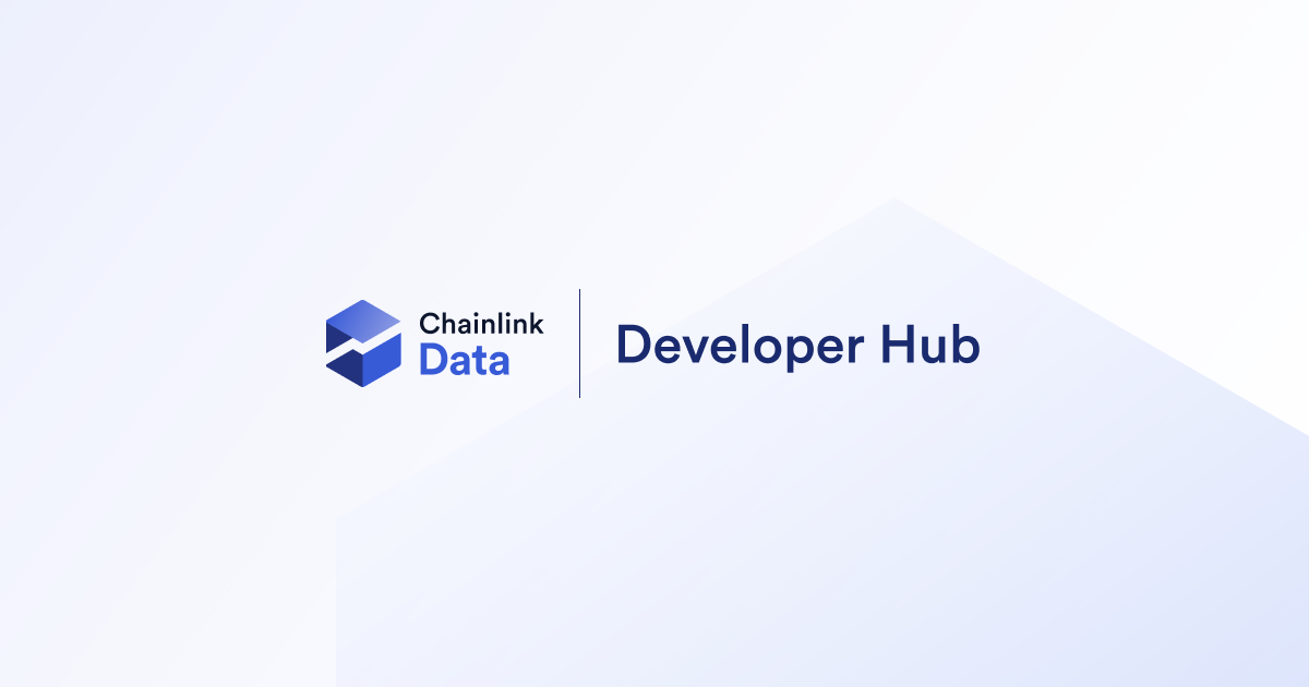Chainlink Dev Hub | Data resources