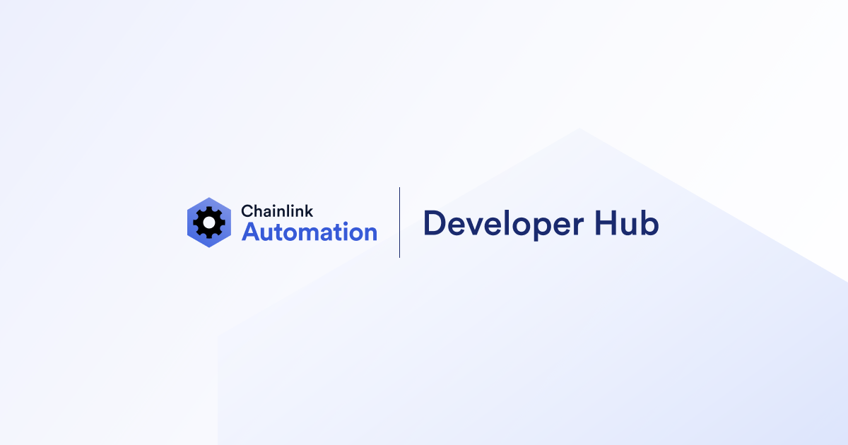 Chainlink Dev Hub | Automation resources