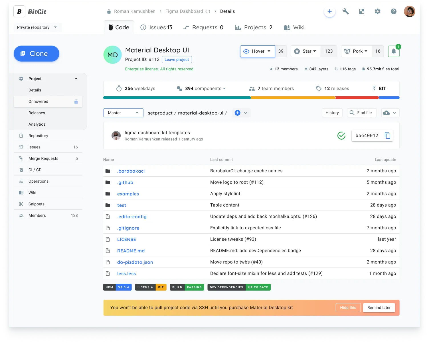 Figma Dashboard UI kit — Material desktop templates for web apps