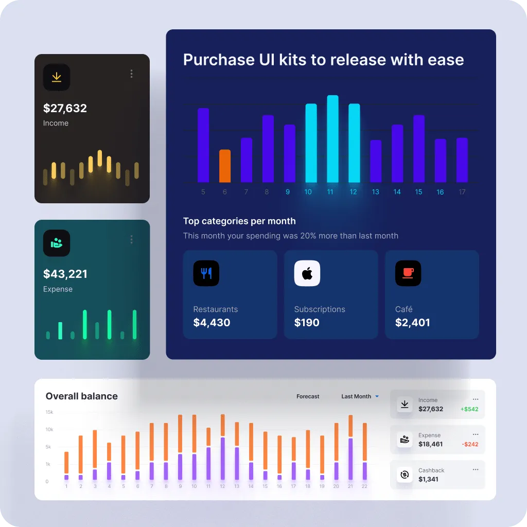 Eclipse UI kit for Figma - desktop & mobile dashboard templates