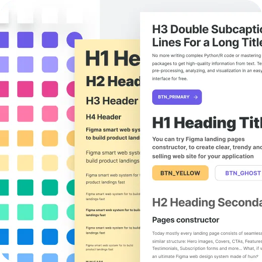 Figma landing page templates - Web design library