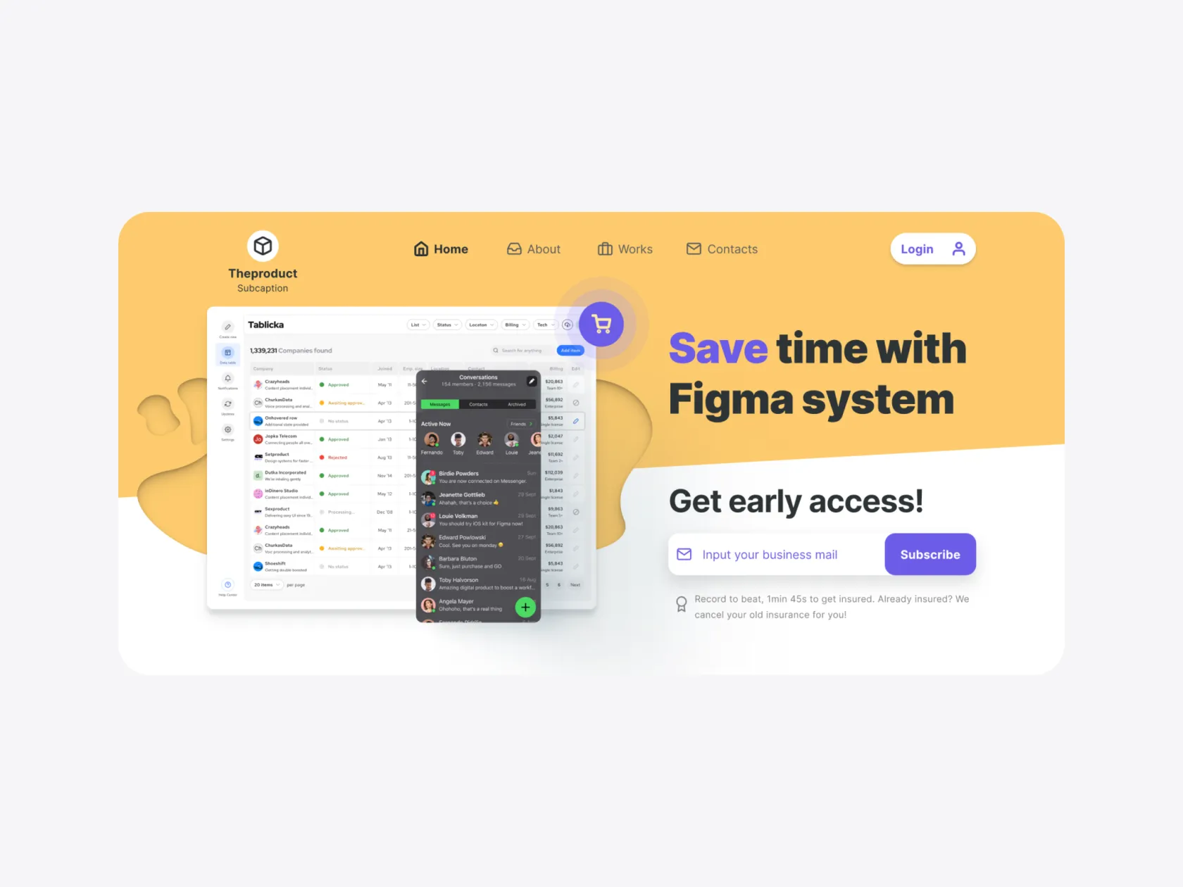 Figma landing page templates - Web design library