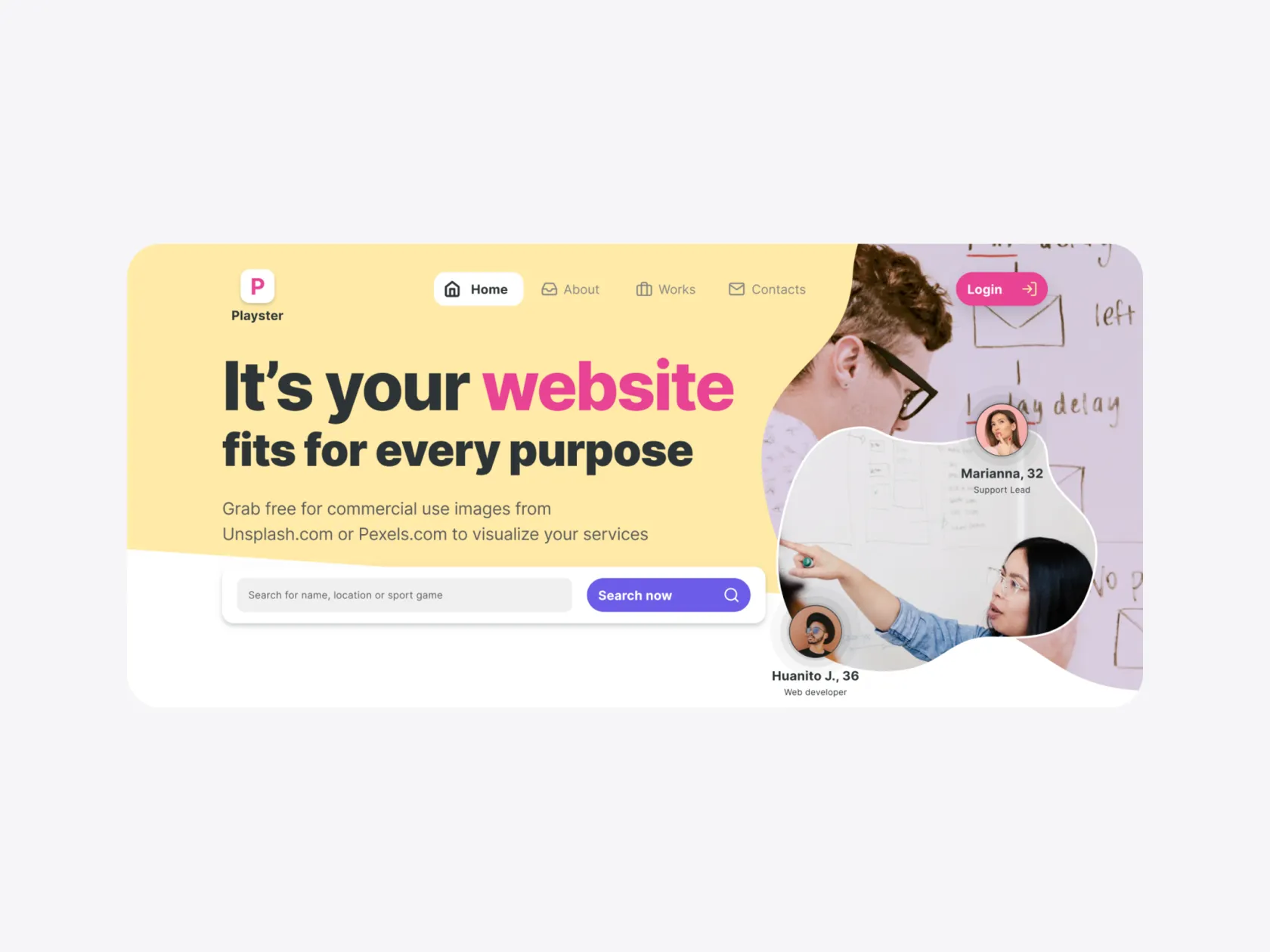 Figma landing page templates - Web design library