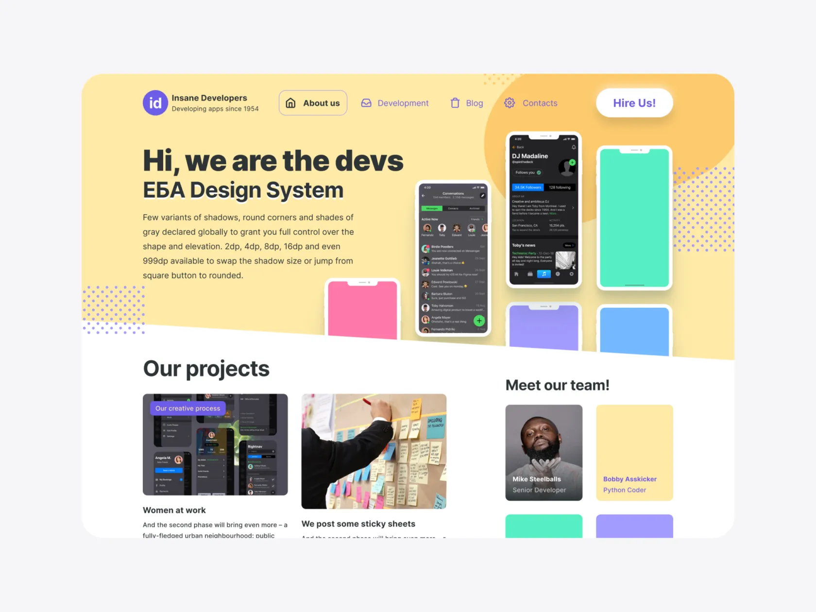 Figma landing page templates - Web design library