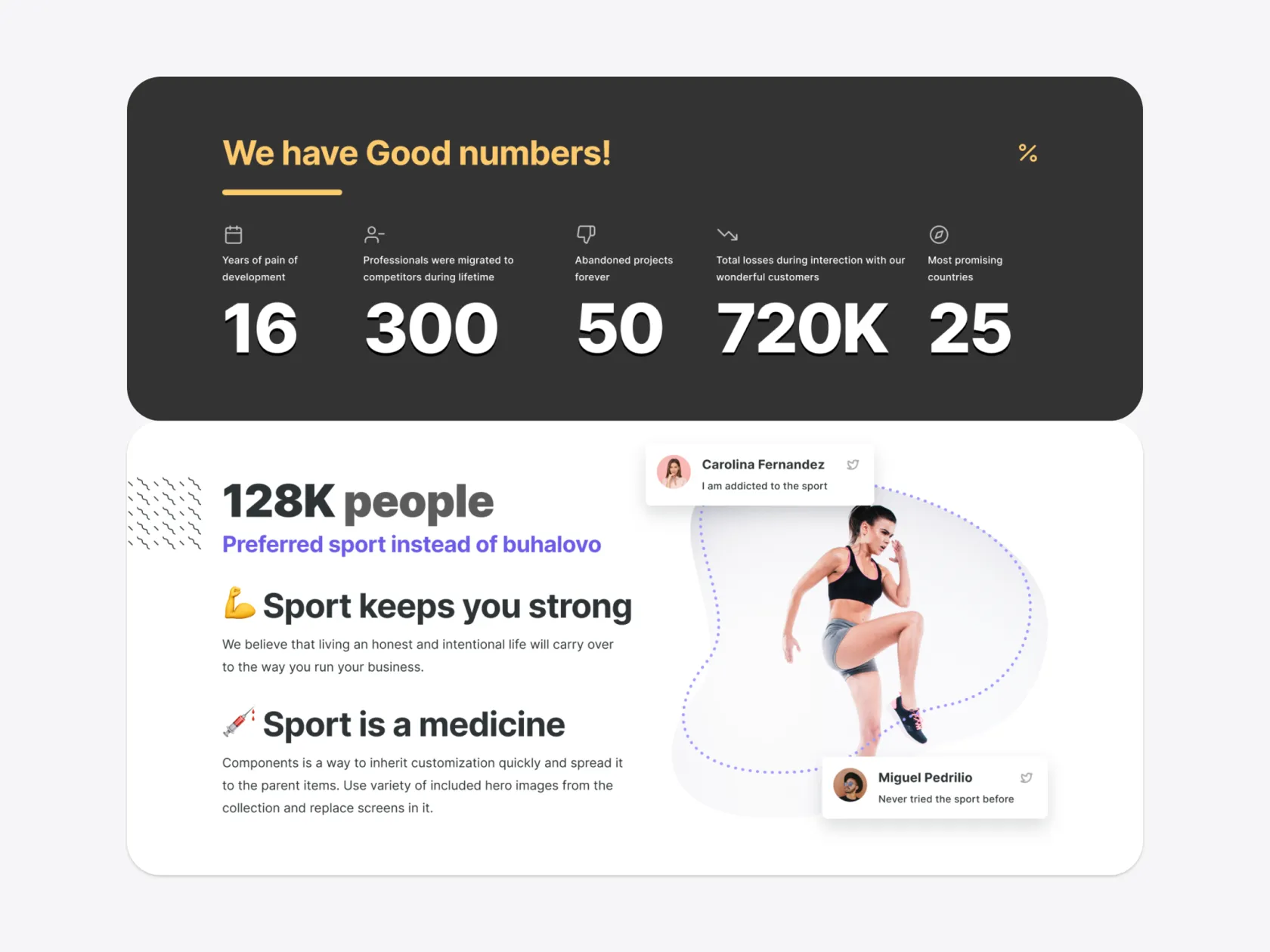 Figma landing page templates - Web design library