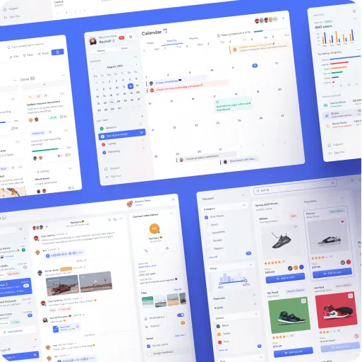 Rome UI kit – Figma dashboard library. For mobile & Desktop apps