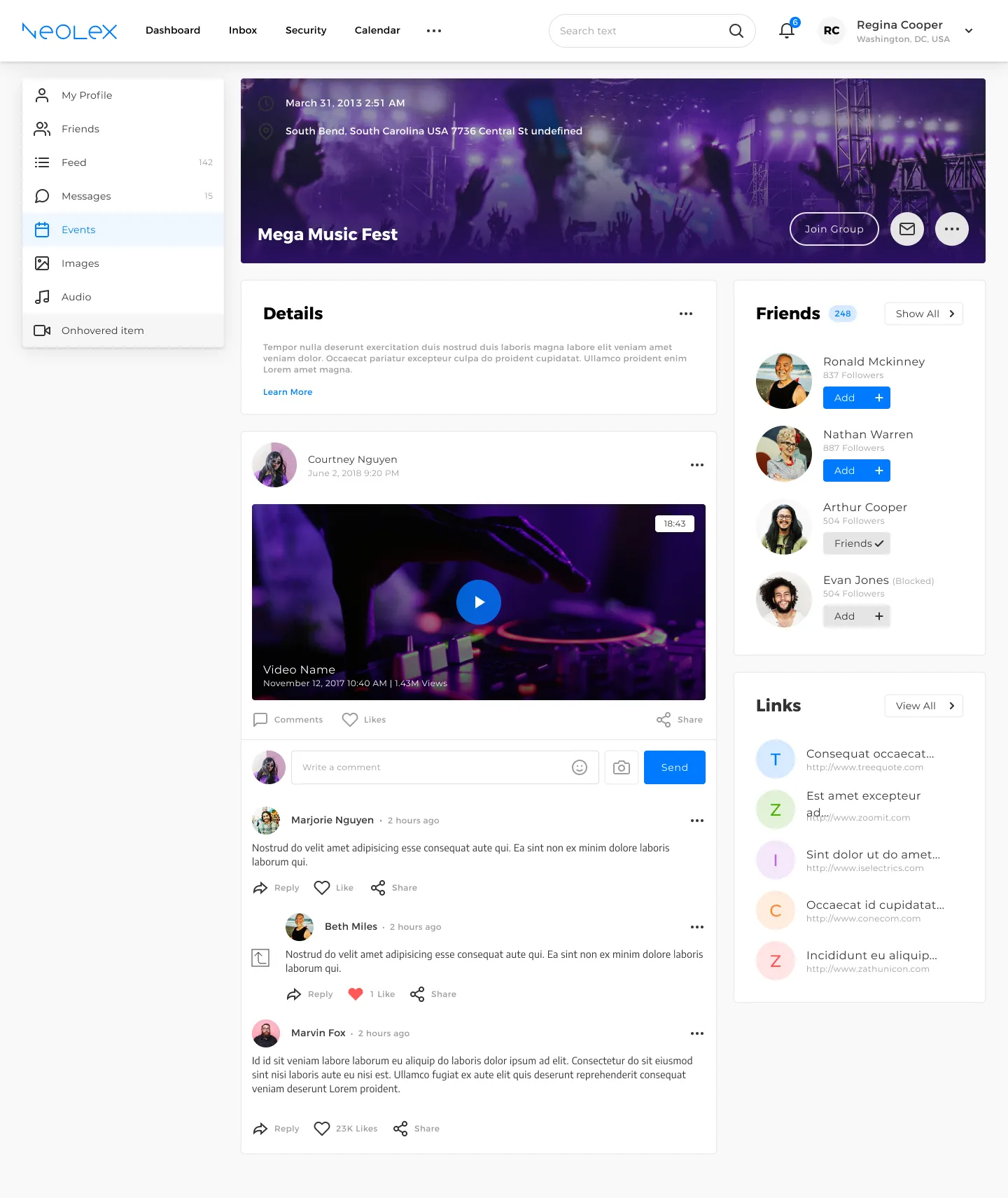 Neolex UI kit - Figma dashboard design system