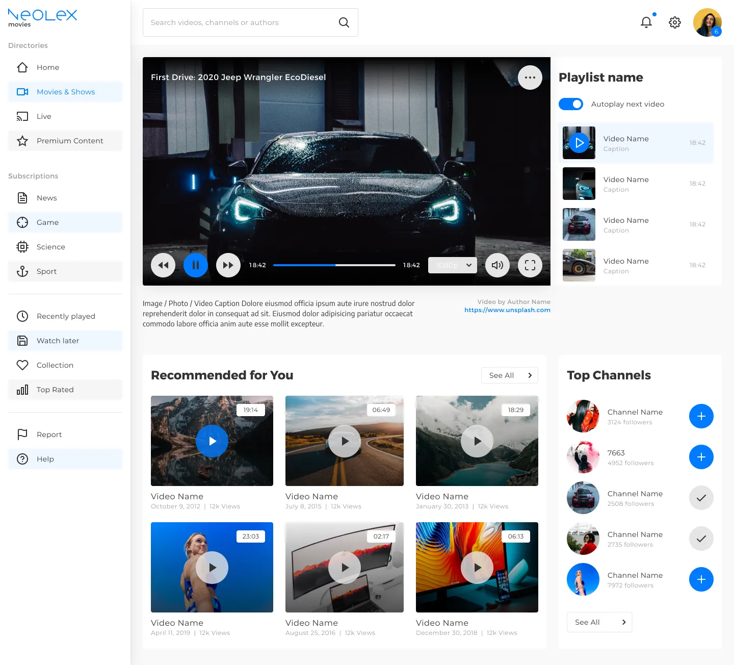 Neolex UI kit - Figma dashboard design system