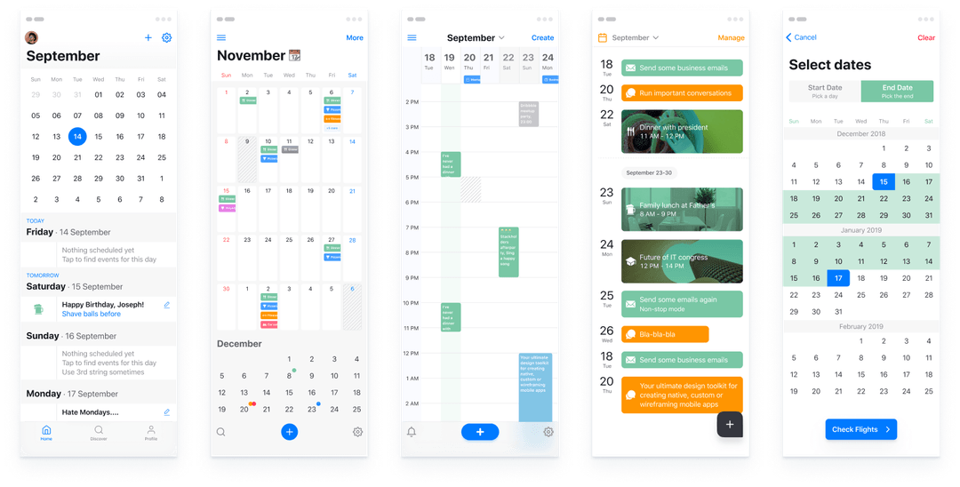 Figma iOS UI kit with 240 mobile app templates