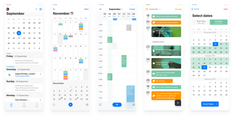 Figma iOS UI kit with 240 mobile app templates