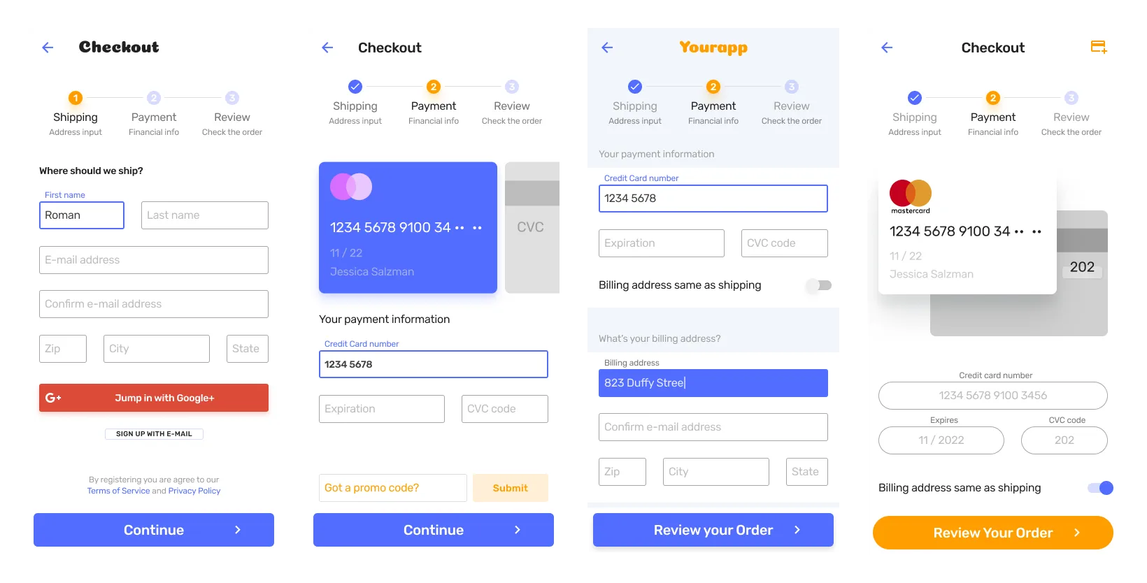 Figma Android UI kit - mobile app templates
