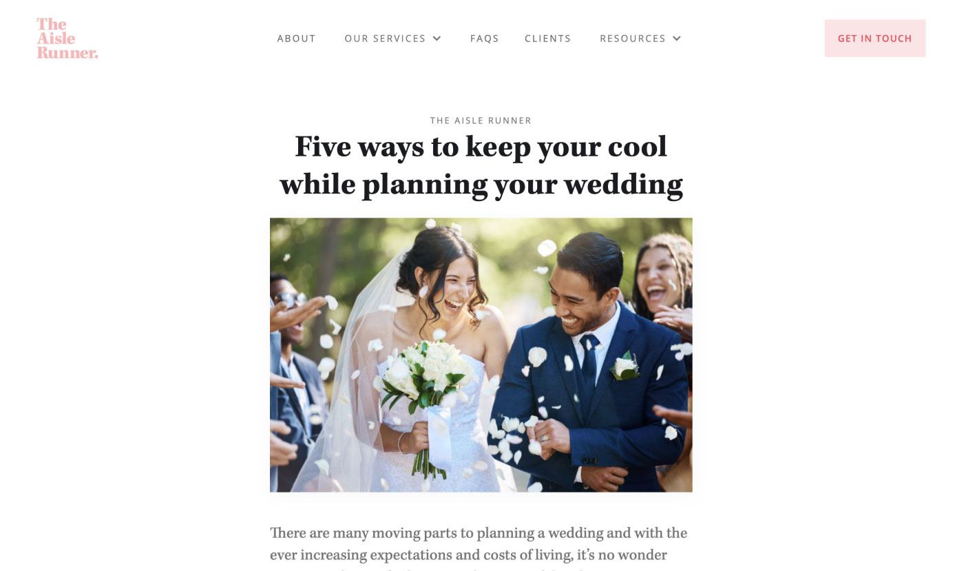 5 ways to keep your cool while planning your wedding