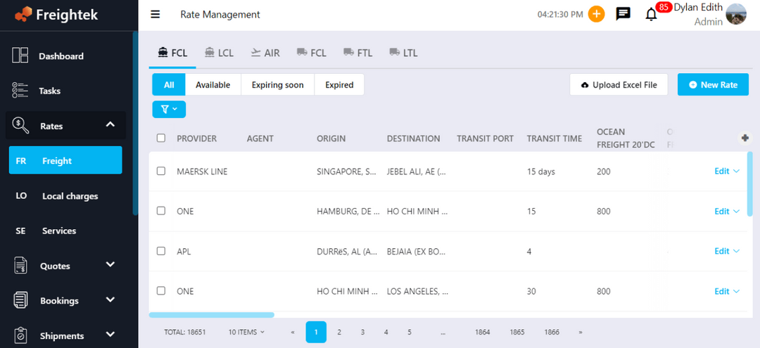 Freightek: Phần Mềm Freight Forwarder | Nền Tảng Doanh Nghiệp Logistics