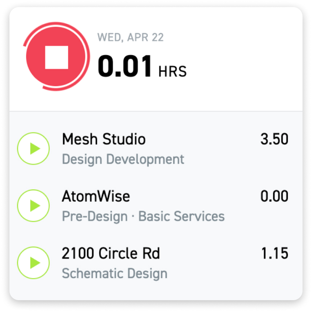 Time tracking software for architects and engineers - Monograph