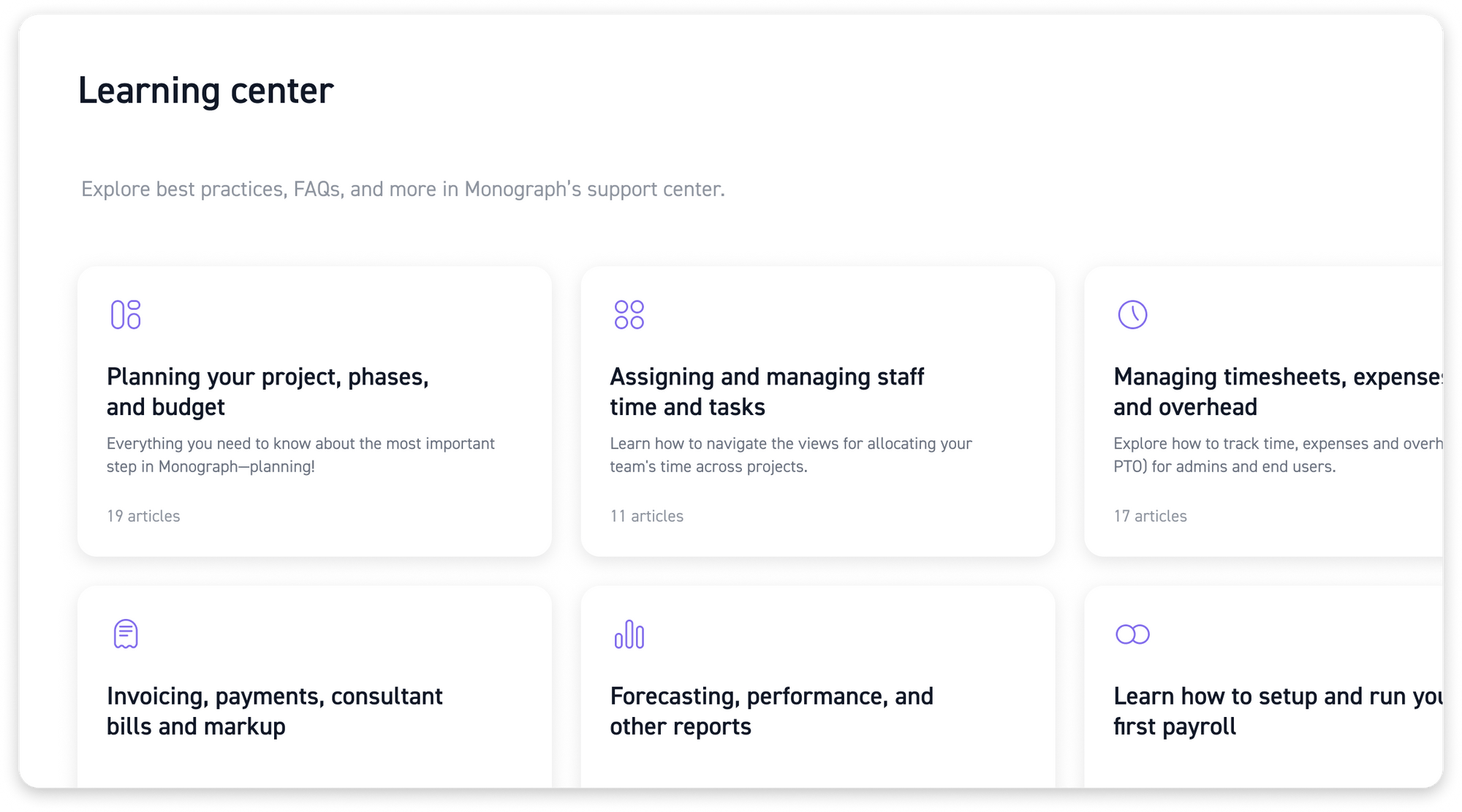 Receive support - Monograph