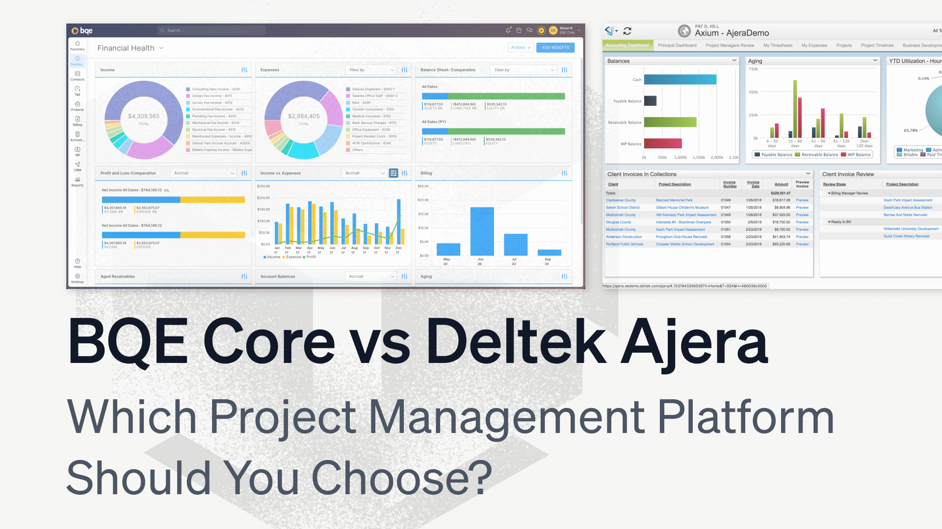 BQE Core vs Deltek Ajera - Which Project Management Platform Should You ...
