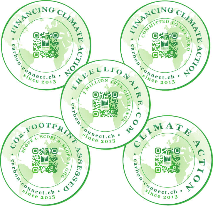 Klima Labels carbon-connect AG, zertifizierte Klima Labels
