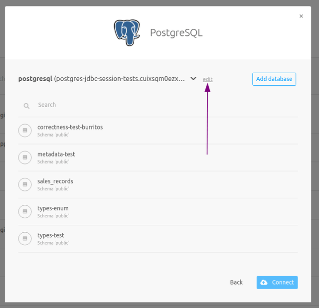 Luzmo Feature - Database Connection UI
