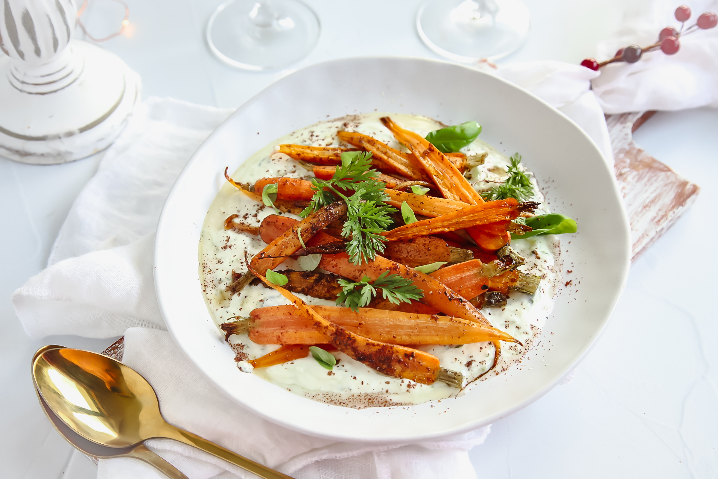 Sumac Roasted Carrots & Tzatziki | Wonky Box Recipe