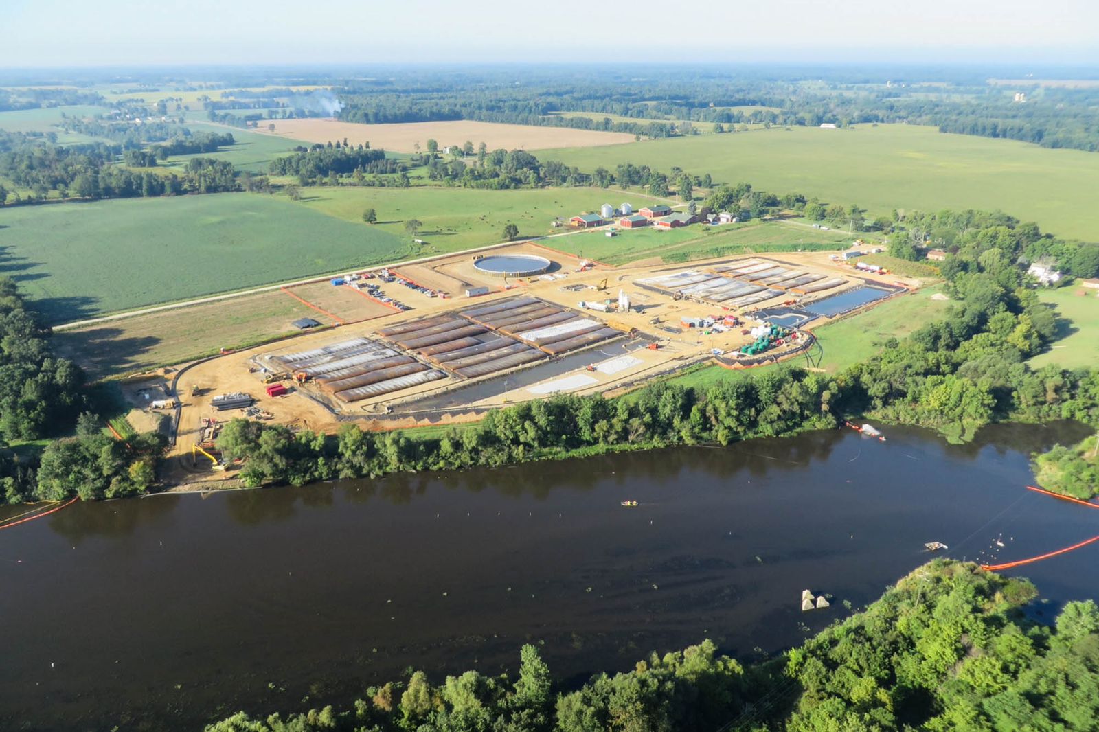 Projects | Ceresco Dam Sediment Dewatering From Dredge Operations