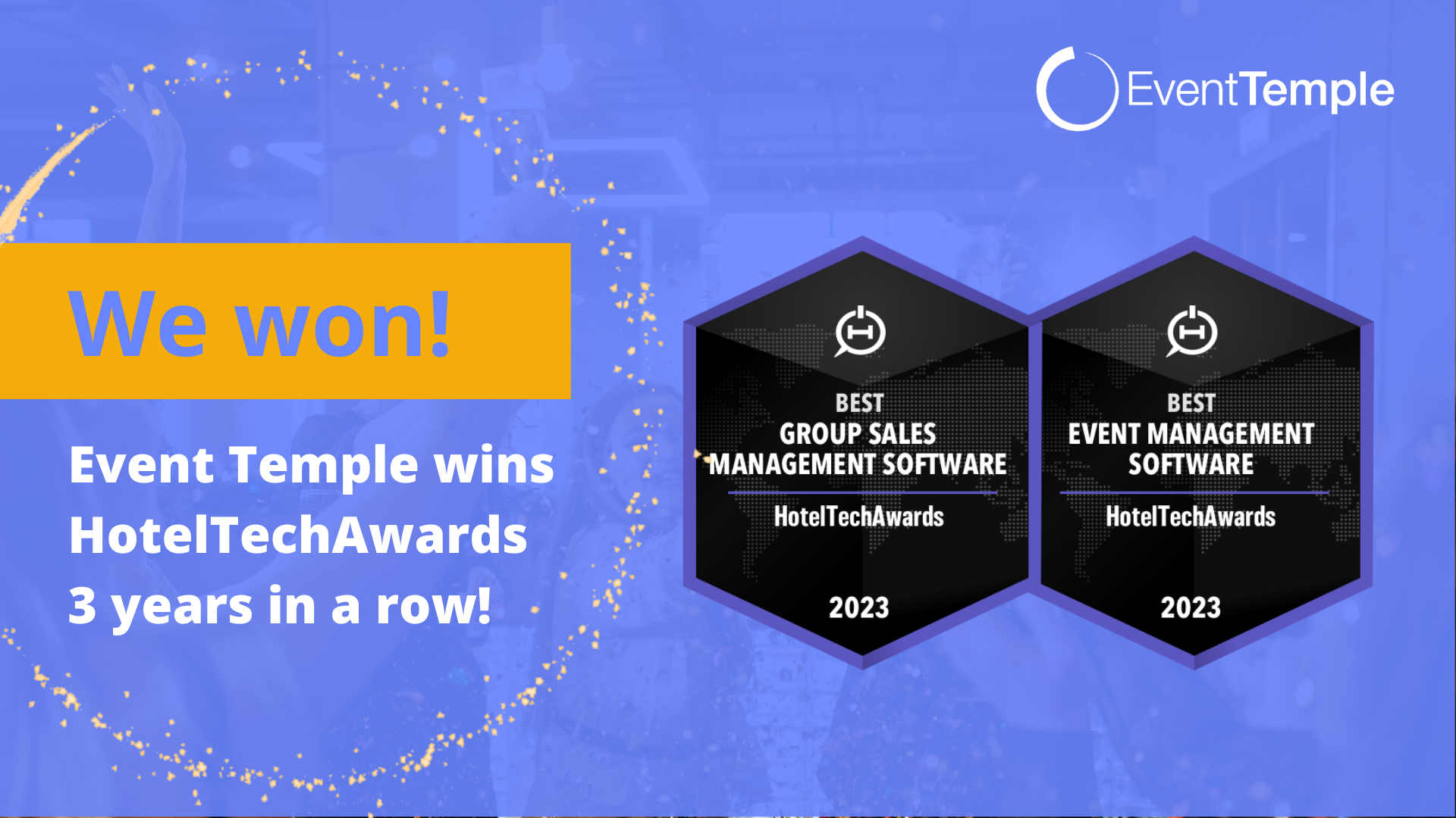 Event Temple Wins HotelTechAwards And Is Voted #1 In The World Three ...