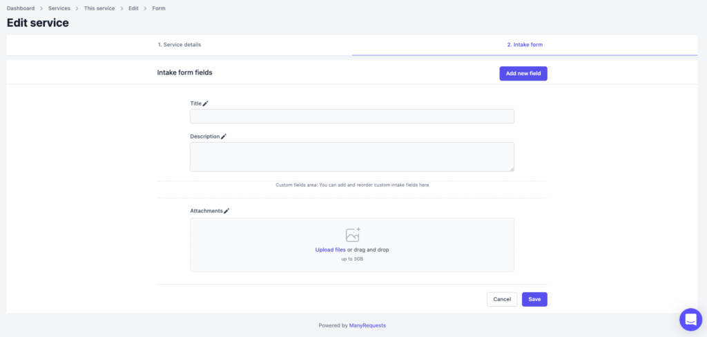 What Is a Service Intake Form & How To Create One [Guide] - ManyRequests