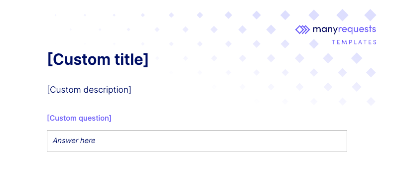Fillable Website Design Questionnaire [PDF / Doc Template] - ManyRequests
