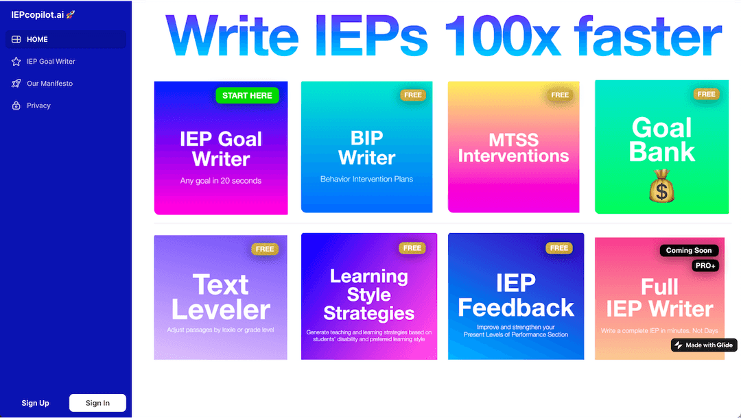IEP CoPilot: AI-Driven IEP Writing for Goals, BIPs & Interventions