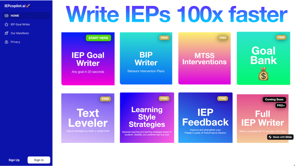 IEP CoPilot: AI-Driven IEP Writing for Goals, BIPs & Interventions
